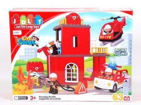 Конструктор JDLT 5155 Пожарная станция 63 детали купить в Киеве и Украине