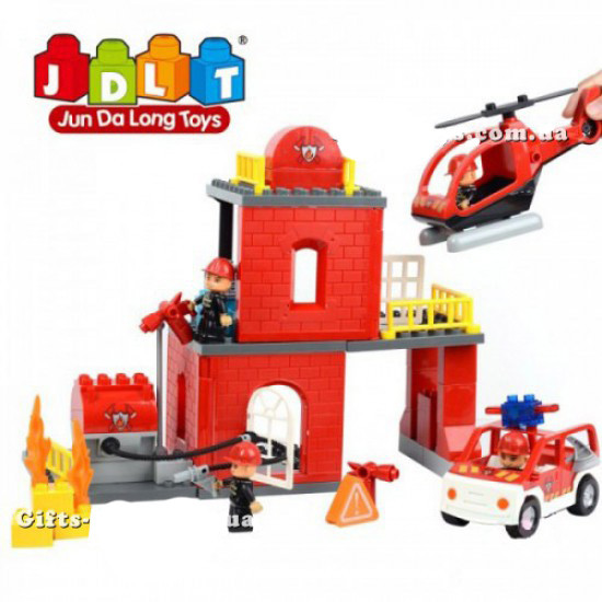 Конструктор JDLT 5155 Пожарная станция 63 детали купить в Киеве и Украине